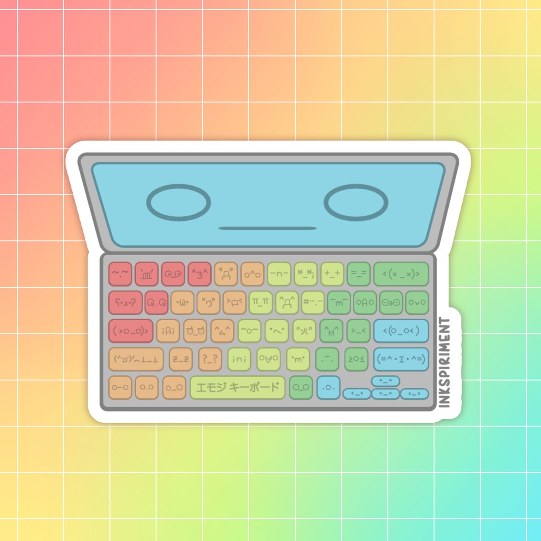 Emoji Keyboard Sticker | Cute Emoticon Sticker | Kawaii Laptop Stickers ...