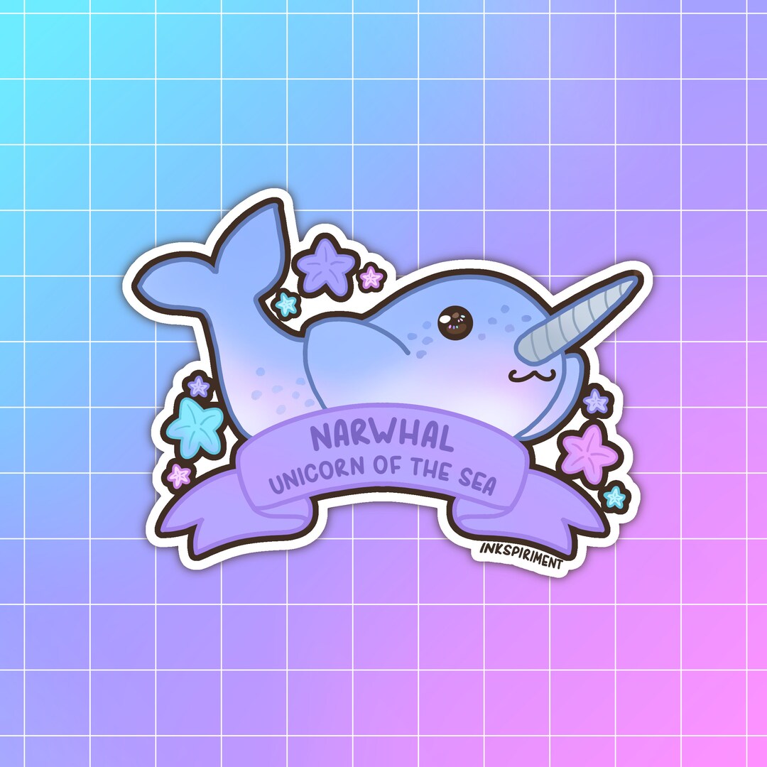 Narwhal Unicorn of the Sea Sticker - Etsy