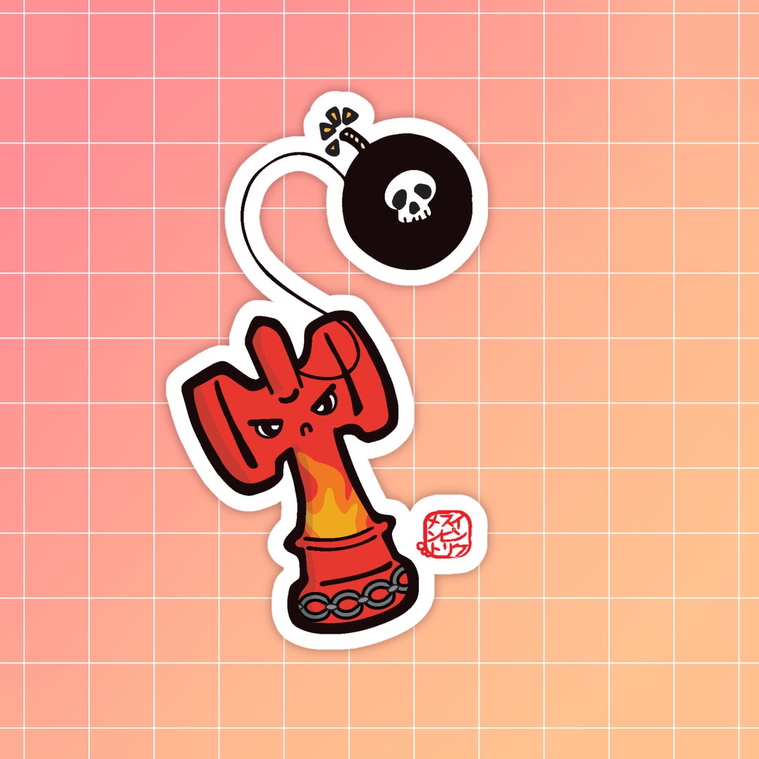 Angry Kendama Sticker Japanese Style Sticker for Kendama Lover Japanese ...