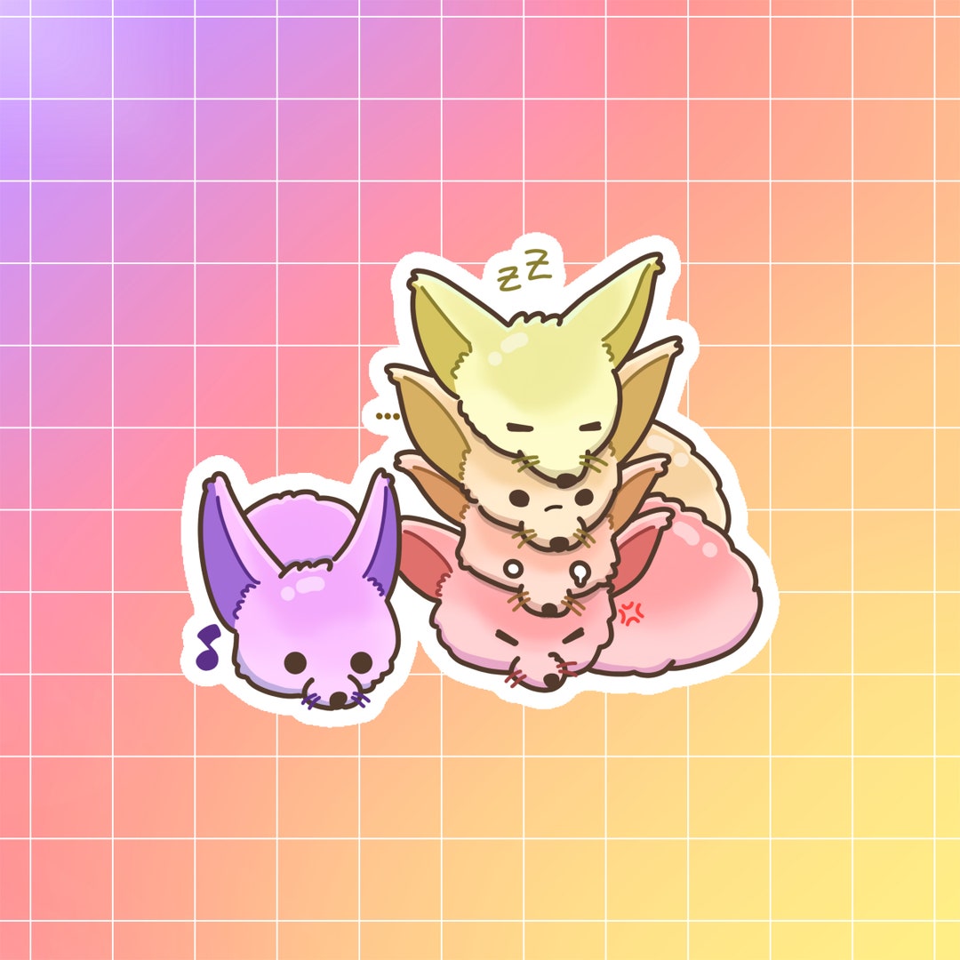 Internet Animals Fennec Fox Pile Sticker Fox Sticker Cute Animal ...