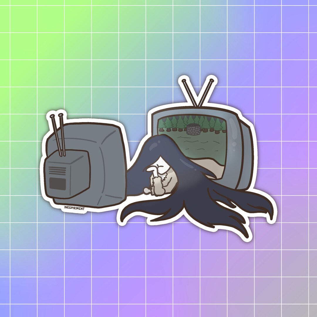 Ring Girl sadako Watching TV Sticker - Etsy