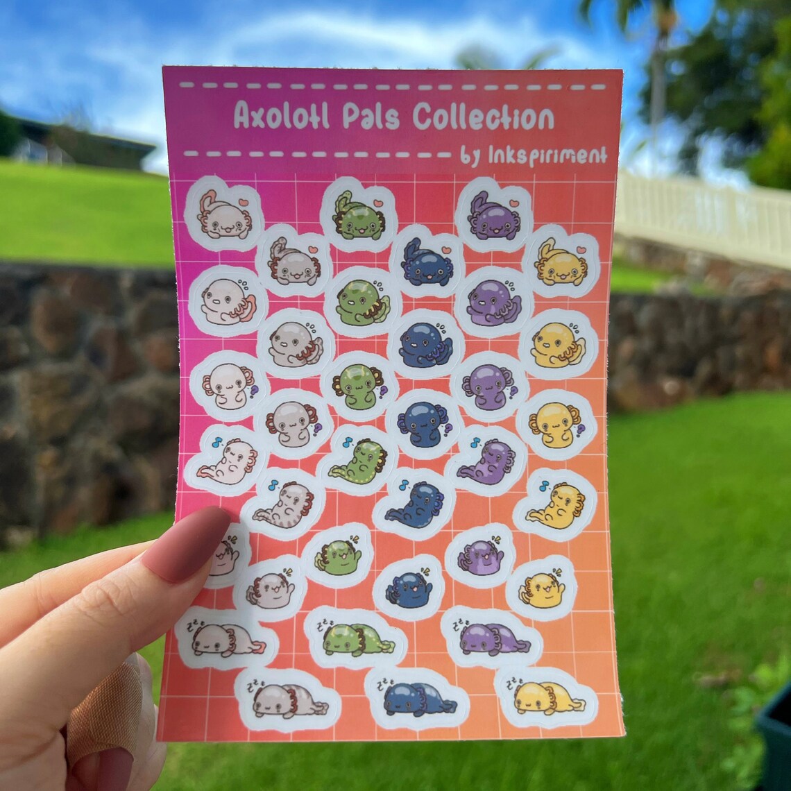 Axolotl Pals Sticker Sheet Collection Axolotl Lover Stickers - Etsy
