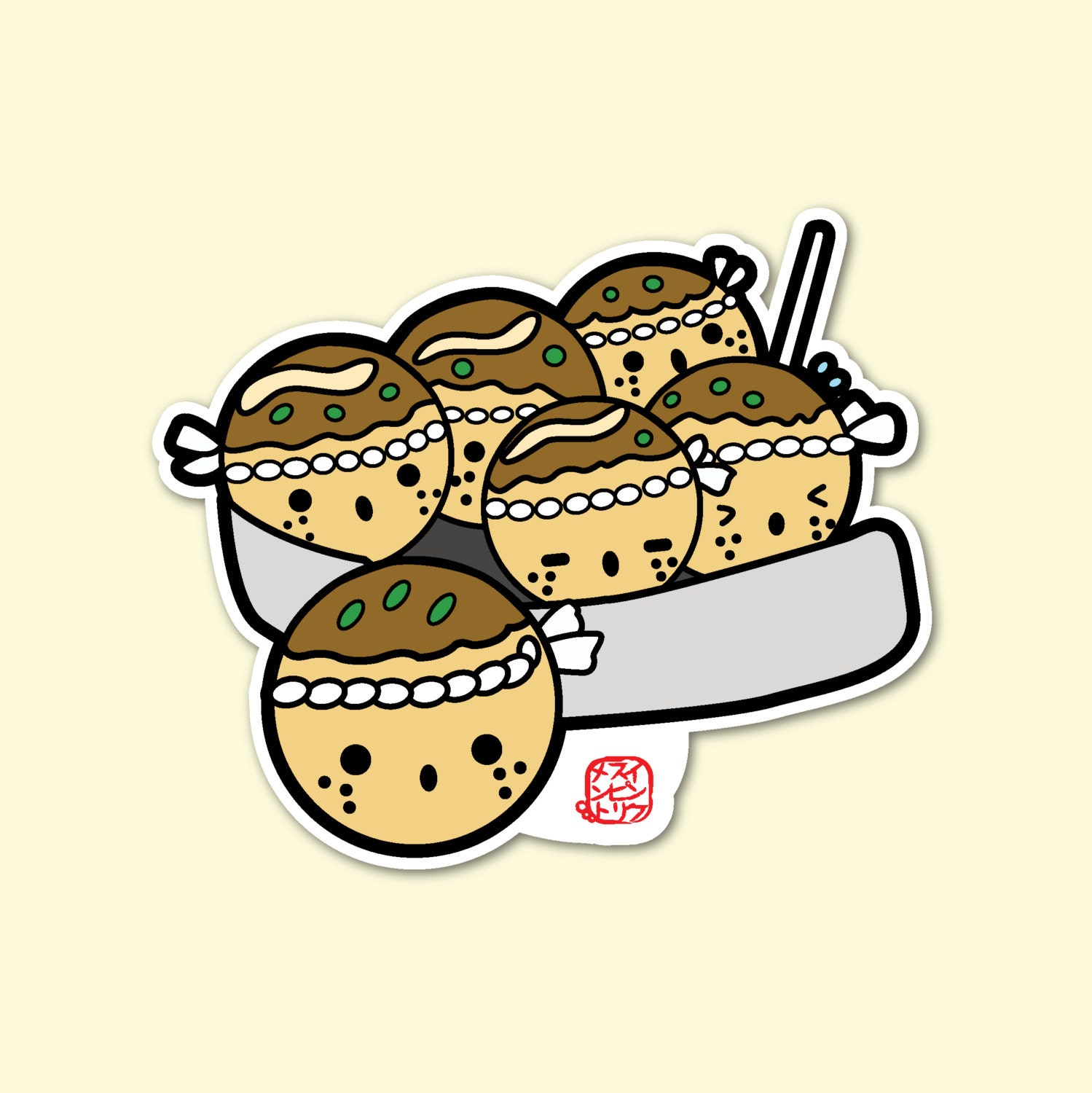 Takoyaki Team Sticker | Etsy