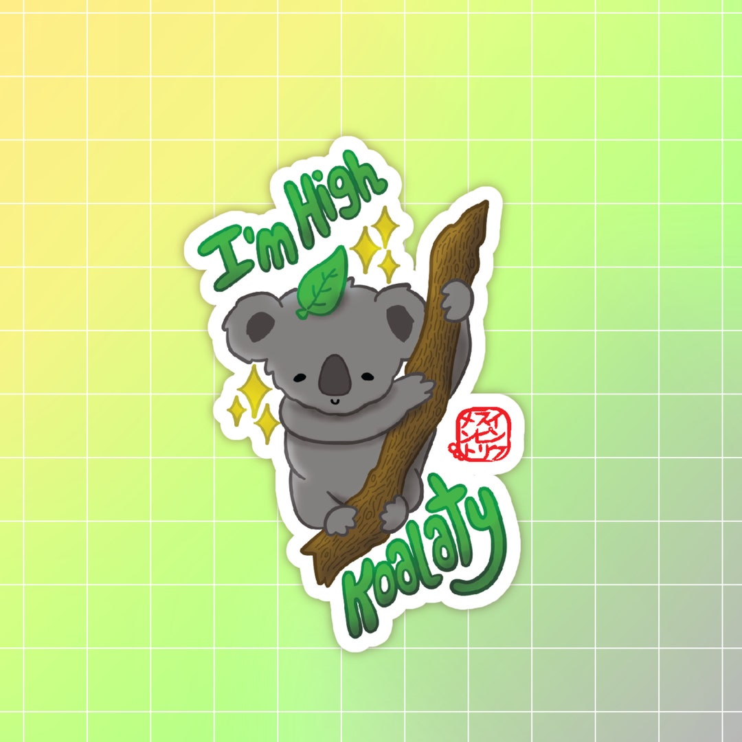 Koalaty Sticker | Cute Koala Sticker | Kawaii Animal Sticker | Funny ...