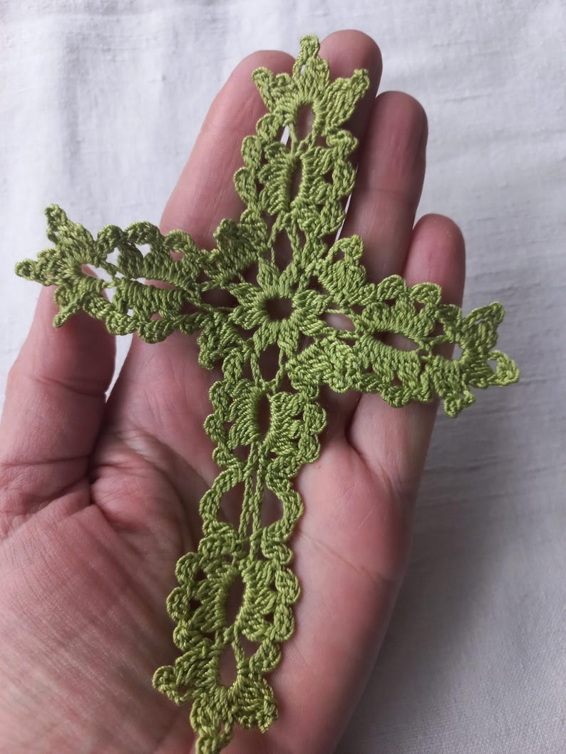 Christian Cross Crochet PATTERN Decorative Bookmark DIY Religious ...
