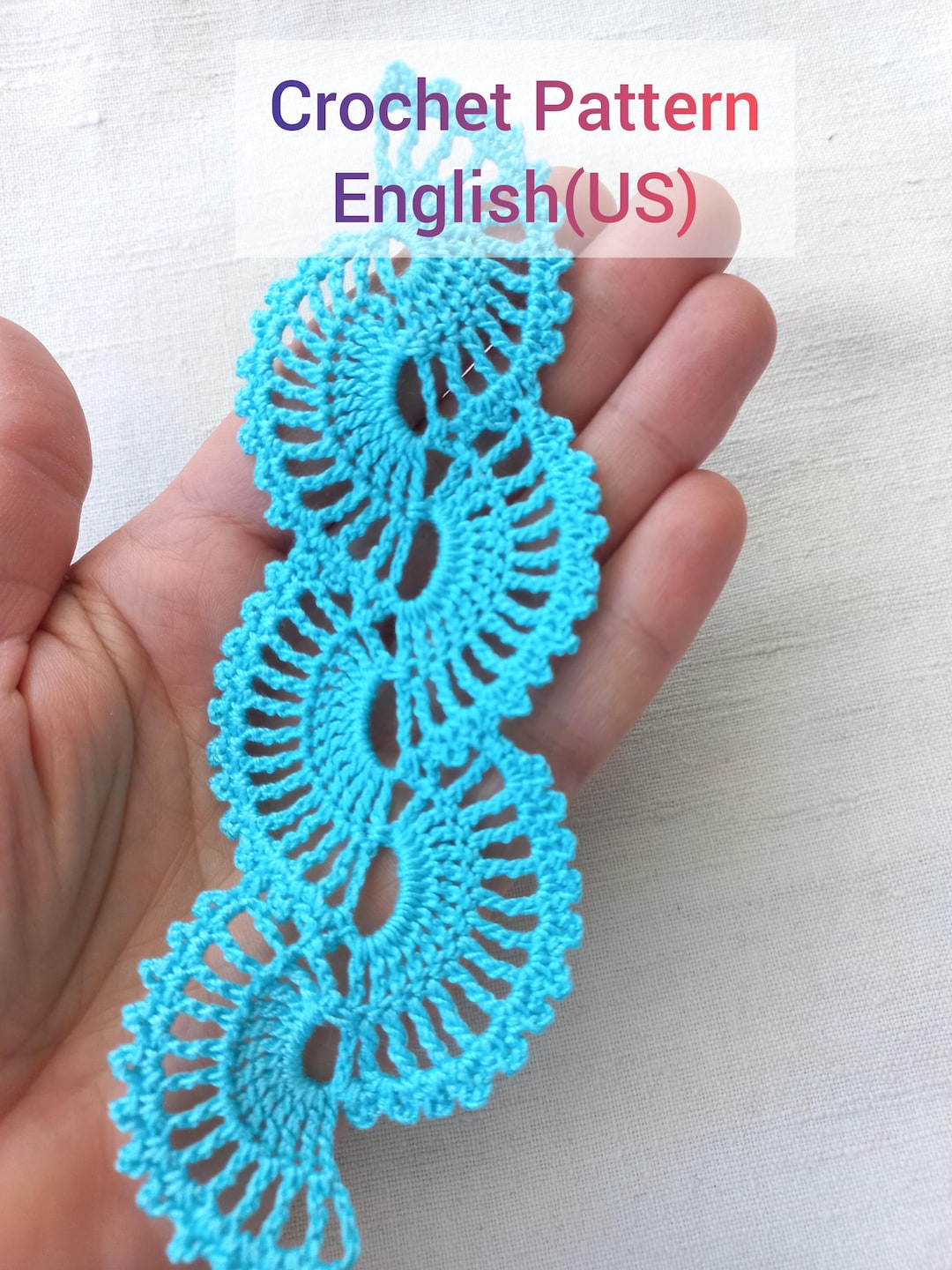 Ribbon Crochet Pattern Lacy Edging Trim Border Easy Crochet PDF for ...