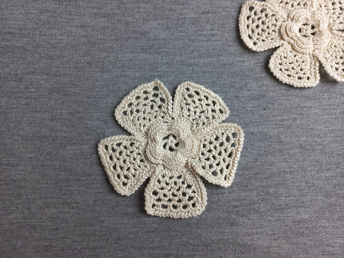 Crochet Flower Motif Pattern Irish Lace Pattern Crochet PDF in English ...
