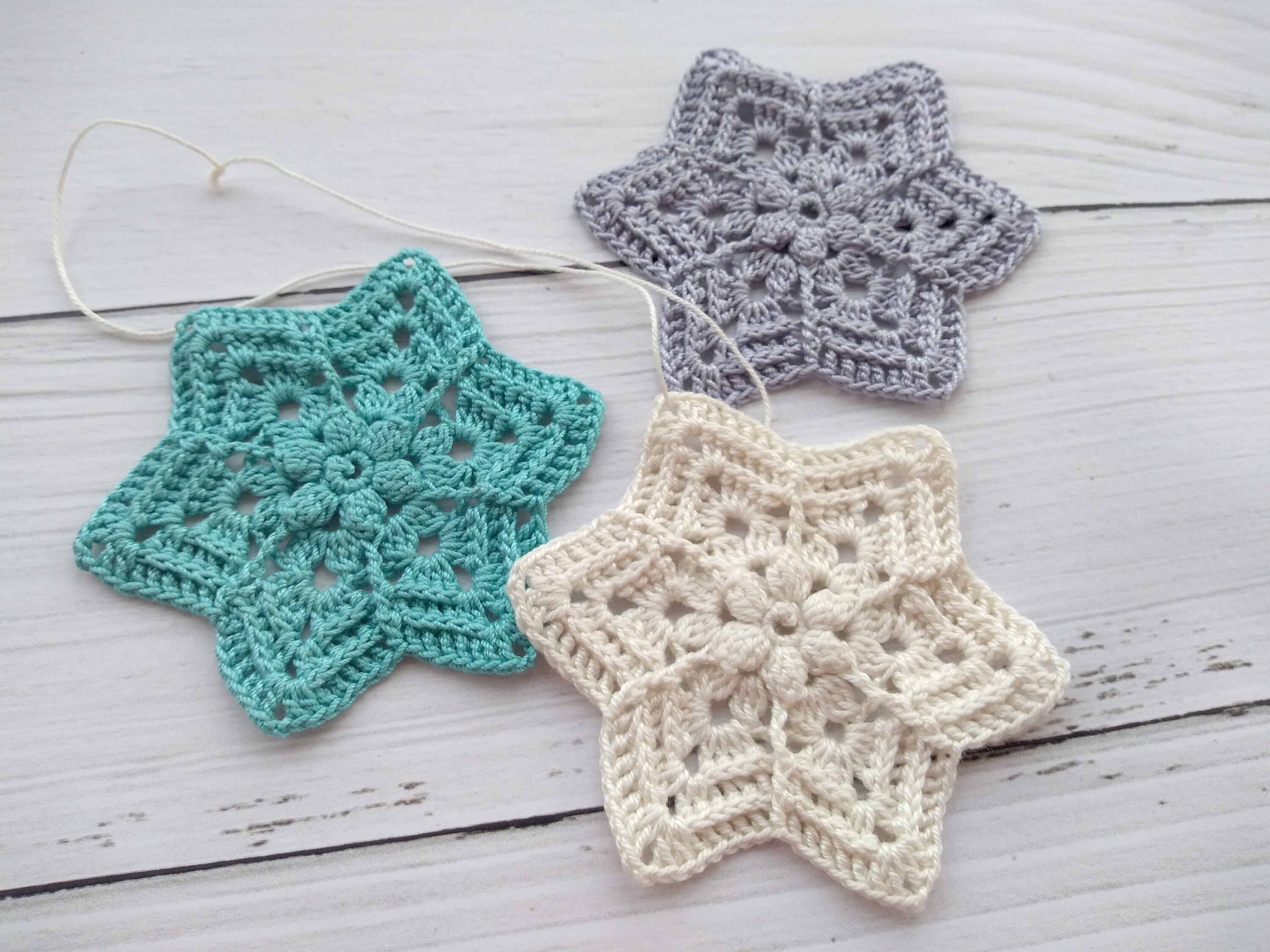 Crochet Pattern Christmas Star PDF Crochet Snowflakes Christmas ...