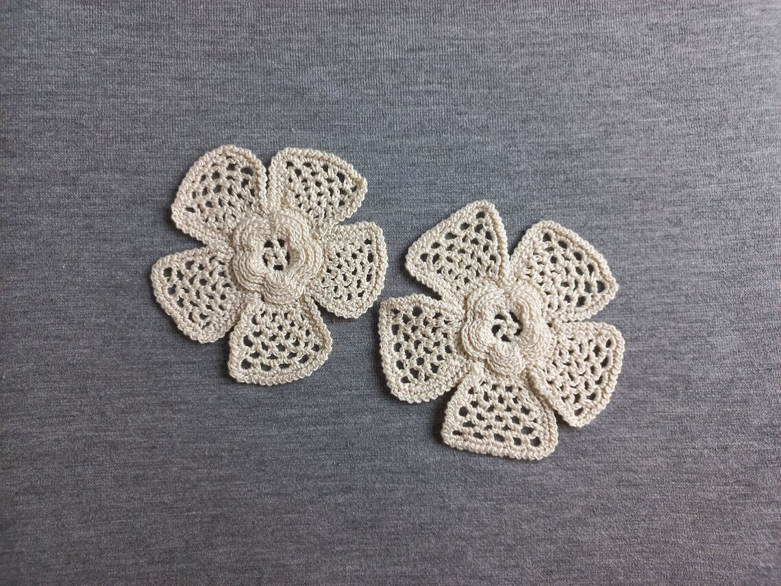 Crochet Flower Motif Pattern Irish Lace Pattern Crochet PDF in English ...