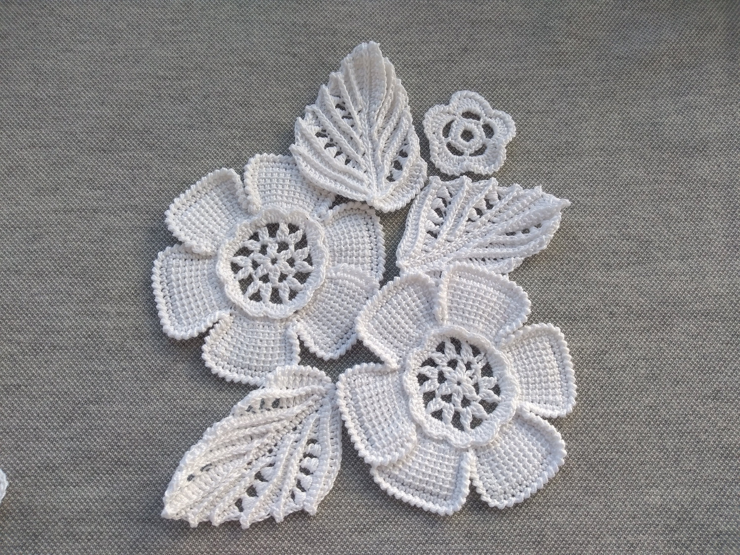 Pattern Crochet Flower Motif Crocheted White Flower PDF File - Etsy