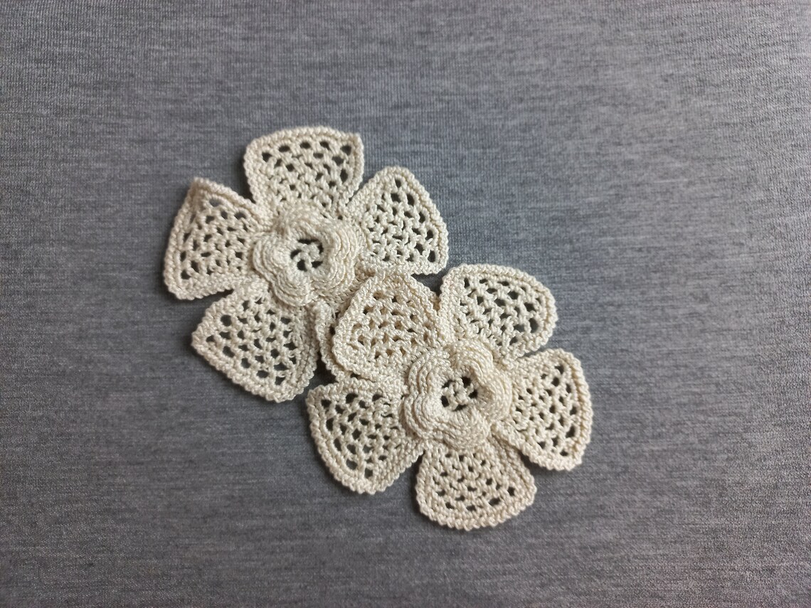 Crochet Flower Motif Pattern Irish Lace Pattern Crochet PDF in English ...