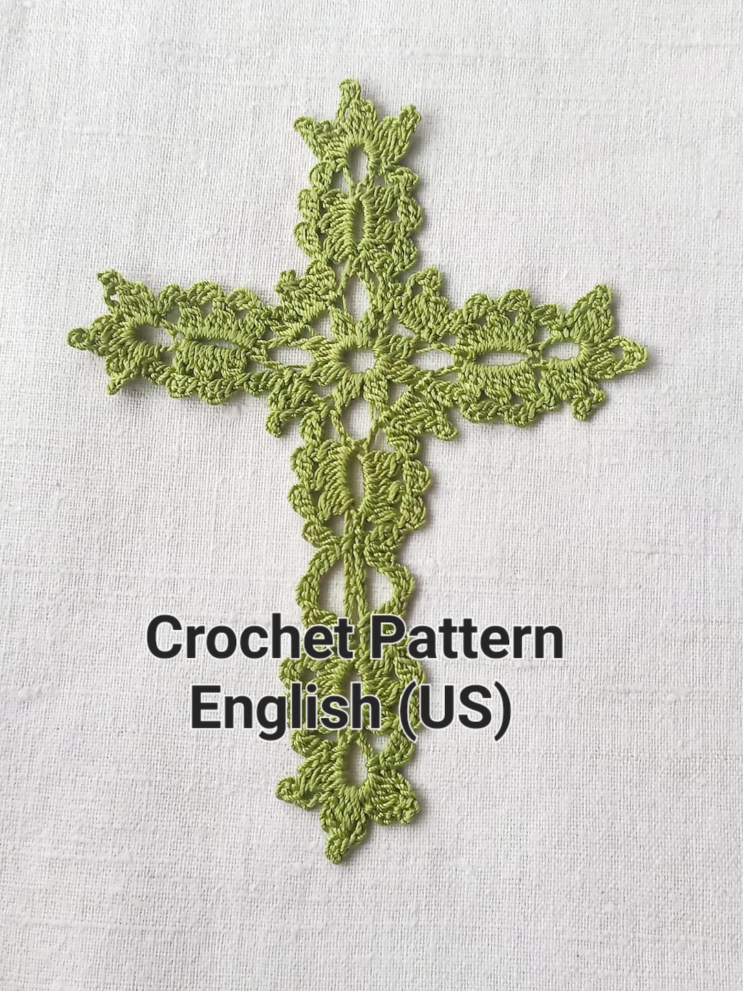 Christian Cross Crochet PATTERN Decorative Bookmark DIY Religious ...