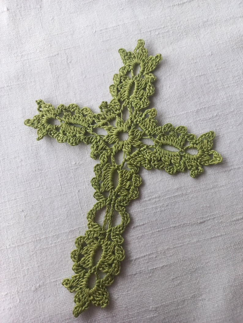 Christian Cross Crochet PATTERN Decorative Bookmark DIY Religious ...
