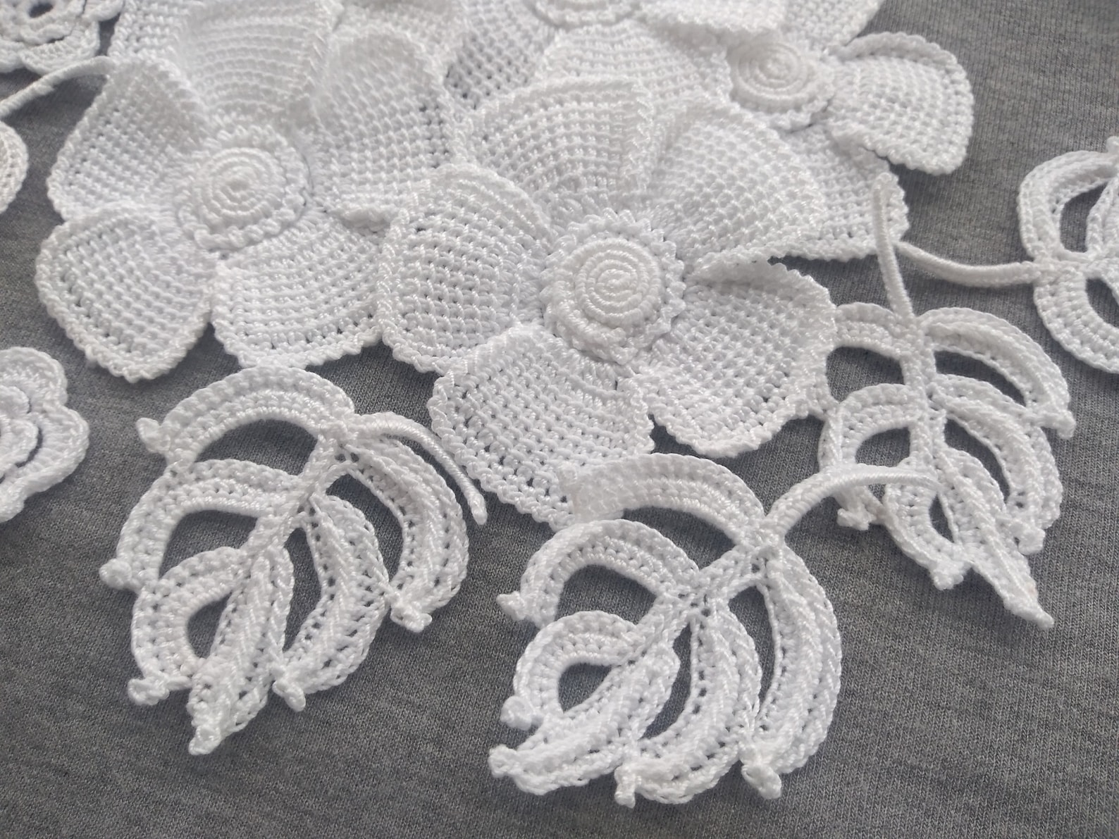 Irish Crochet Flower Motif Set of 45pieces Irish Lace Motif - Etsy