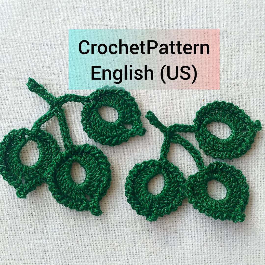 Crochet Branch Leaf Pattern Crochet Leaf Applique Irish Lace Leaf ...