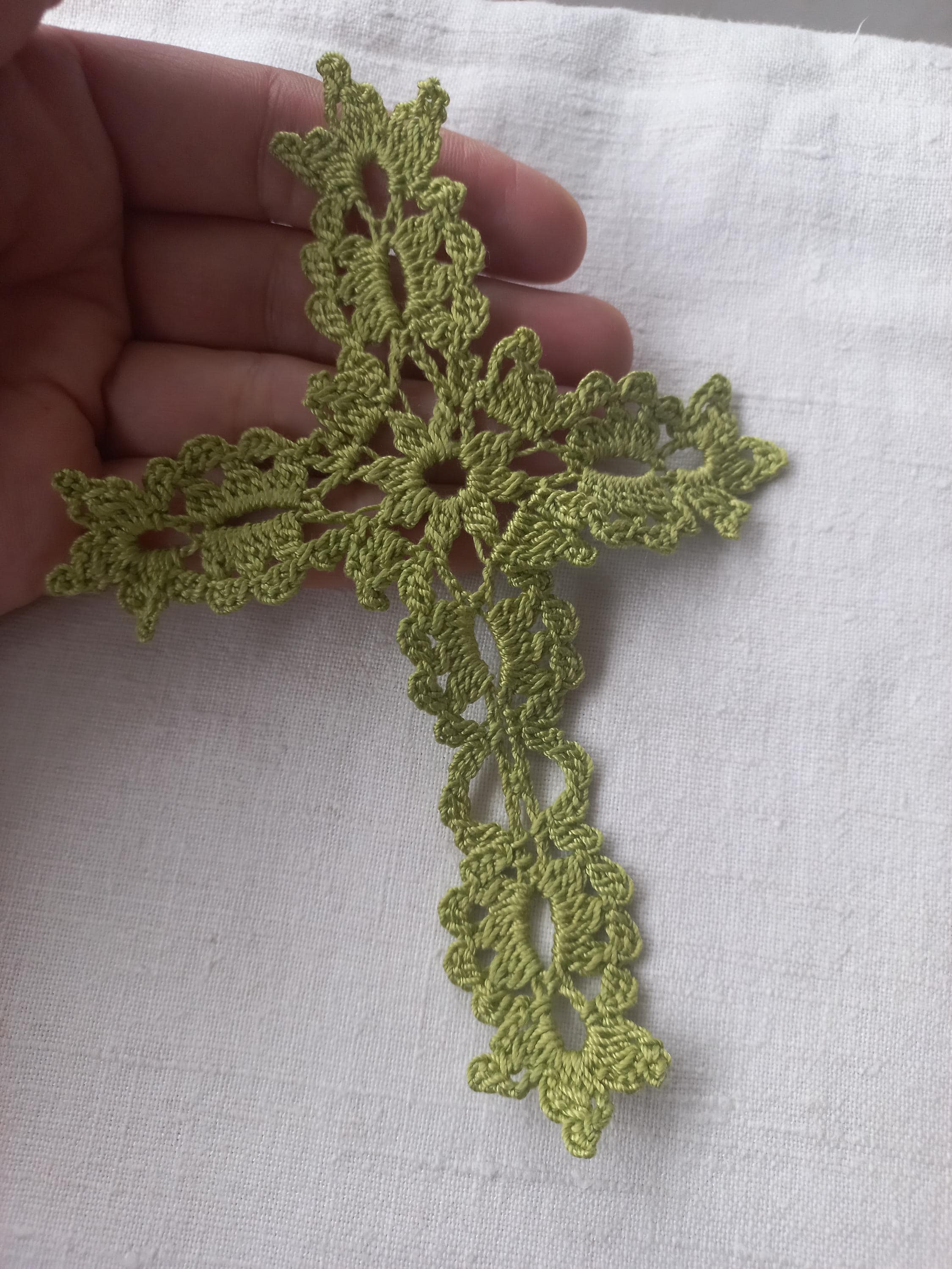 Christian Cross Crochet PATTERN Decorative Bookmark DIY Religious ...