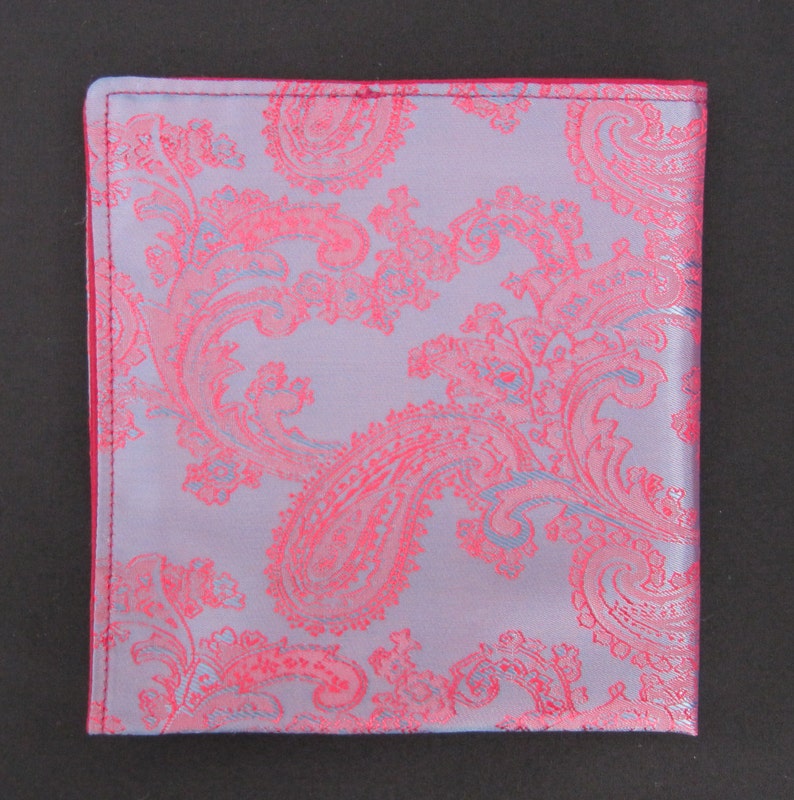Mens Pocket Square/handkerchief/hanky/kerchief Paisley Shot Satin ...