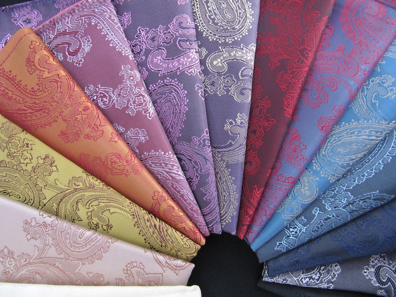 Mens Pocket Square/handkerchief/hanky/kerchief Paisley Shot - Etsy