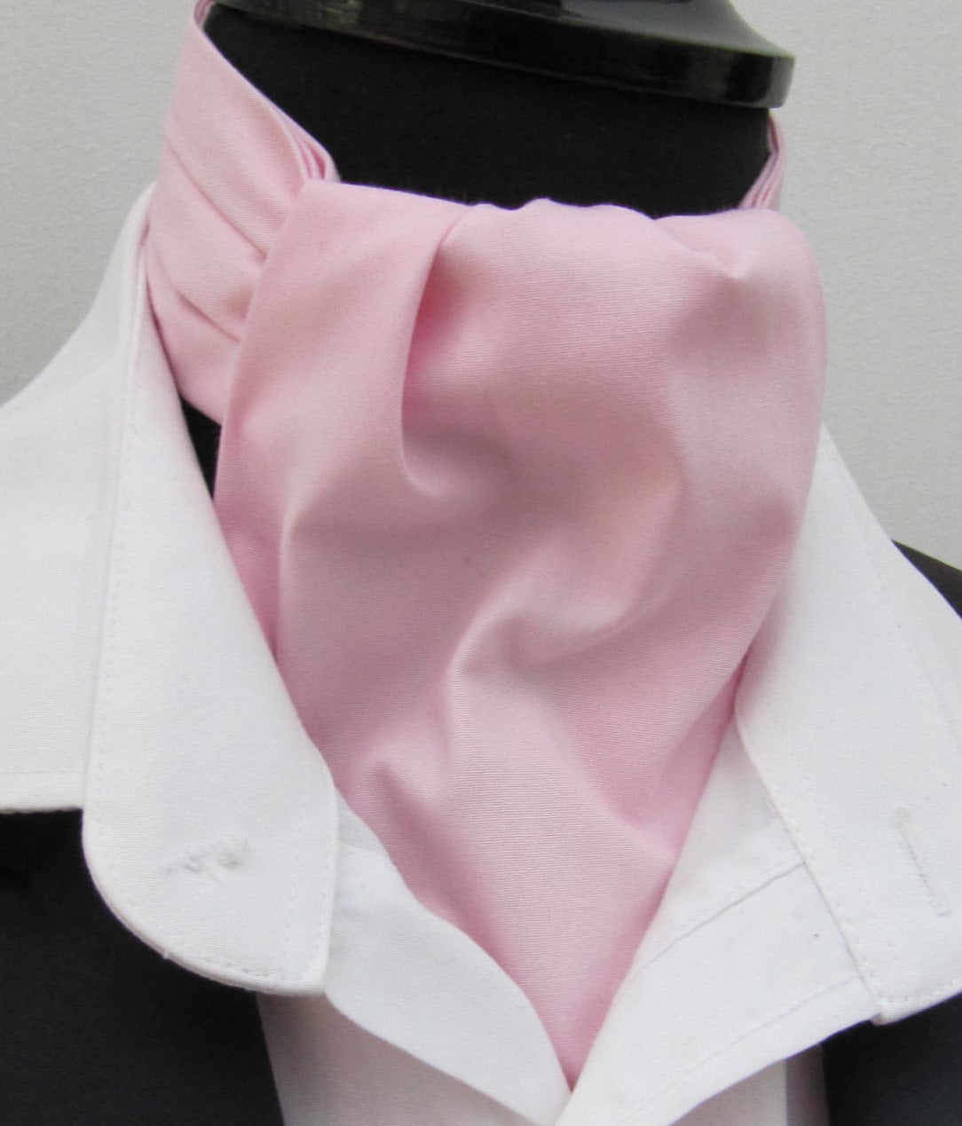 Mens Plain Baby Pink 100% Quality Cotton Ascot Cravat & Pocket - Etsy