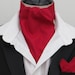 Mens Burgundy Plain 100% Cotton Ascot Cravat Kerchief - Etsy