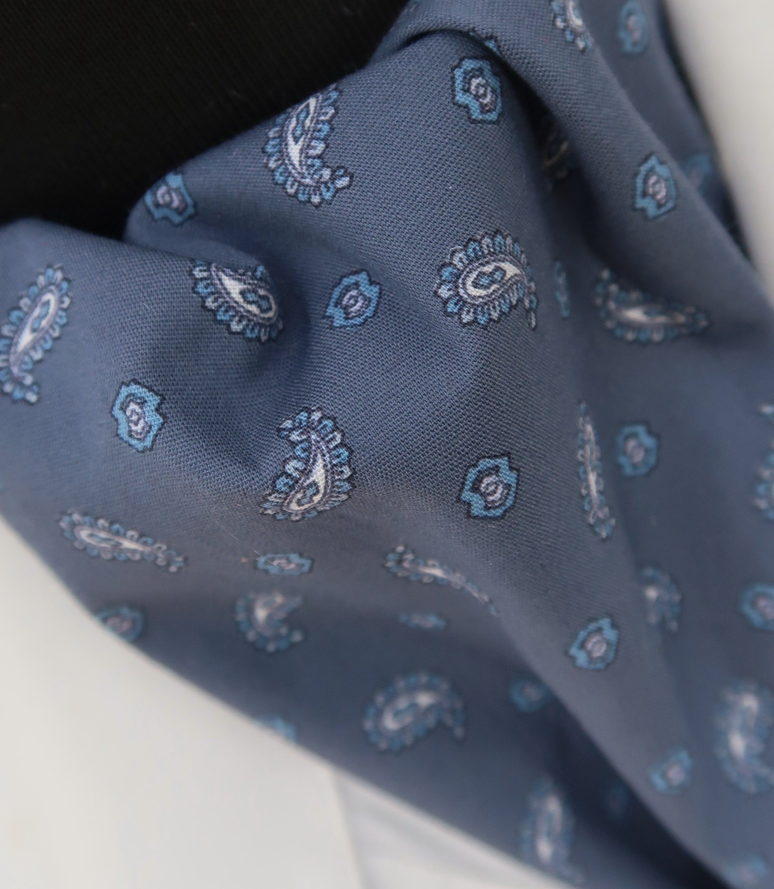 Mens French Blue with Small White and Blue Paisley Design | Etsy