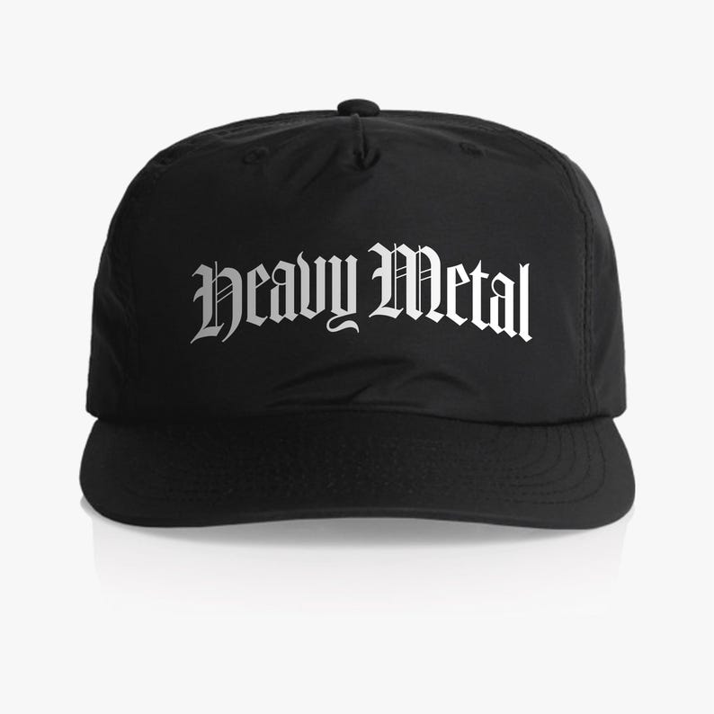 Heavy Metal Black Surf Cap | Goth Streetwear, Beach Hat - Etsy