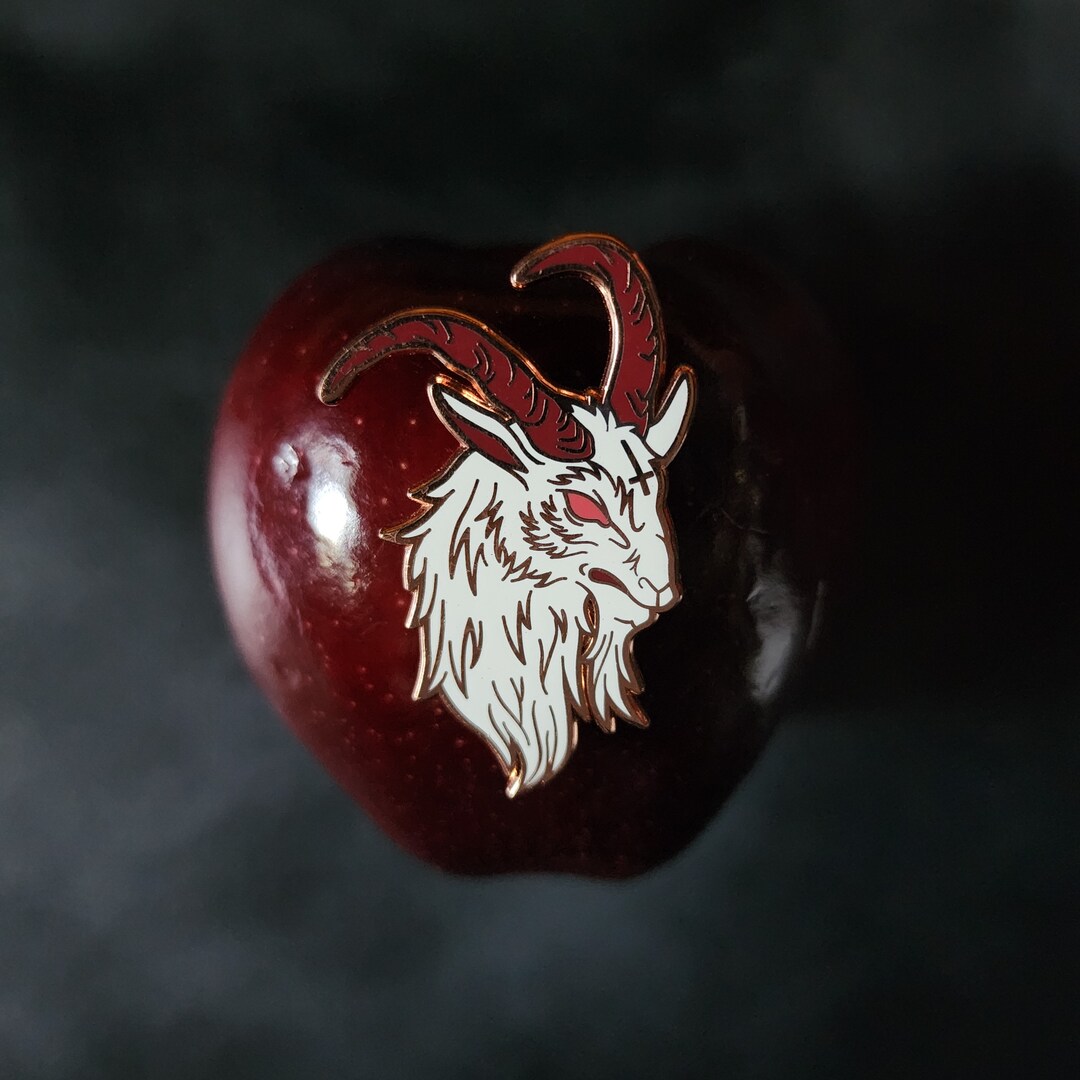 Follow Me to Hell Goat Enamel Pin – Rose Gold, Dark Art - Etsy