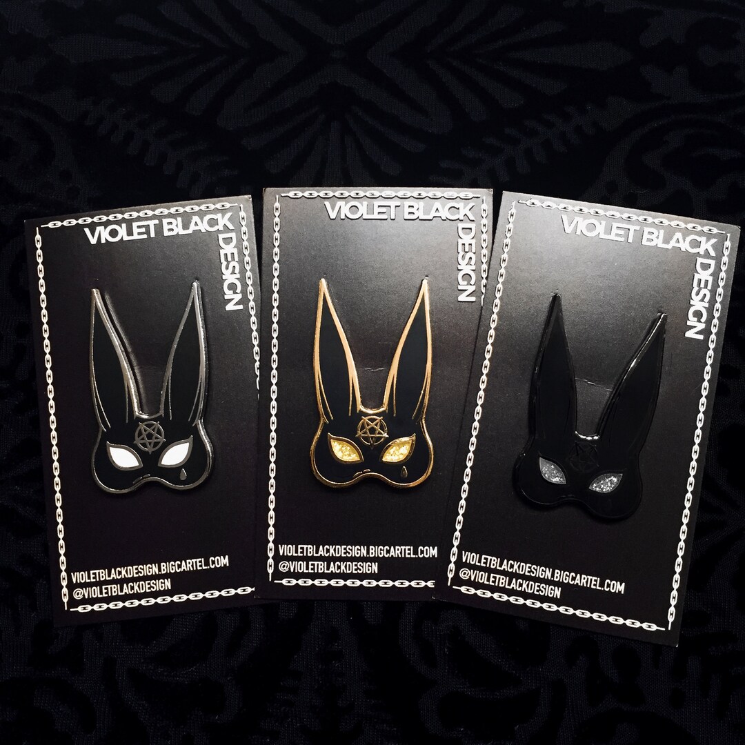 Sins Pin Bunny Mask Enamel Pin Fetish Mask Pin Kink Pin Mask