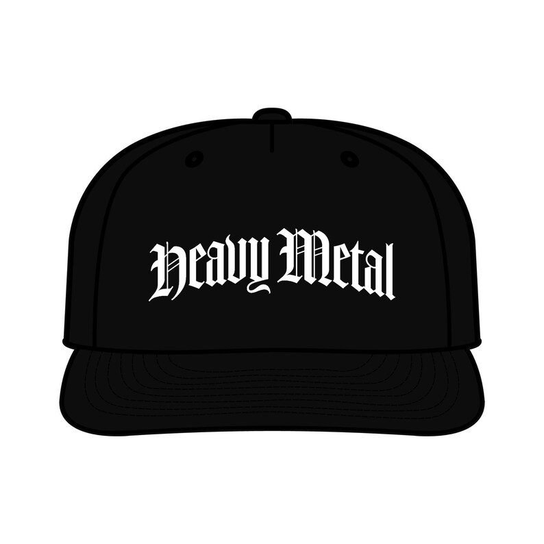 Heavy Metal Black Surf Cap | Goth Streetwear, Beach Hat - Etsy