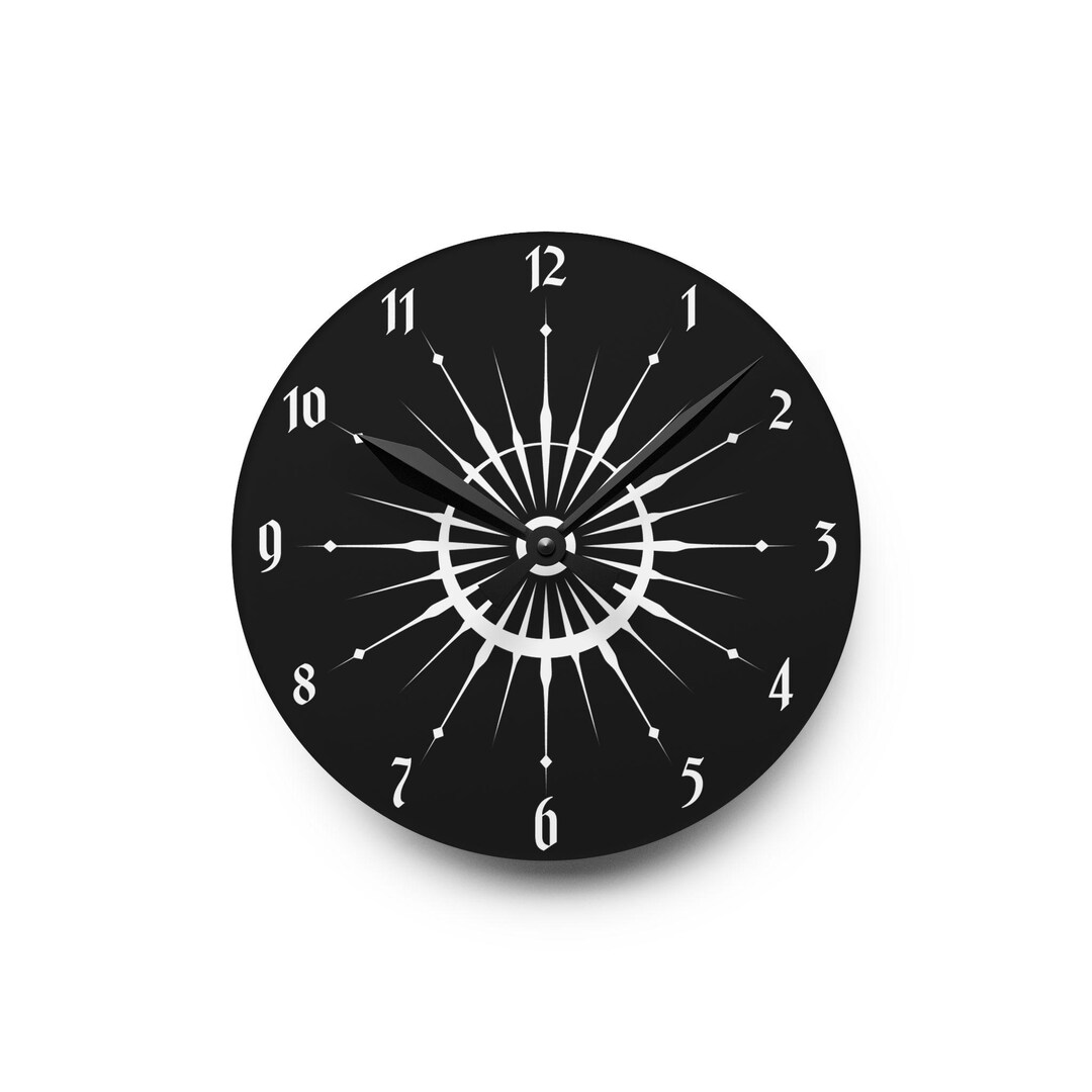Gothic Wall Clock, Small Artwork Timepiece, Halloween Home Decor ...