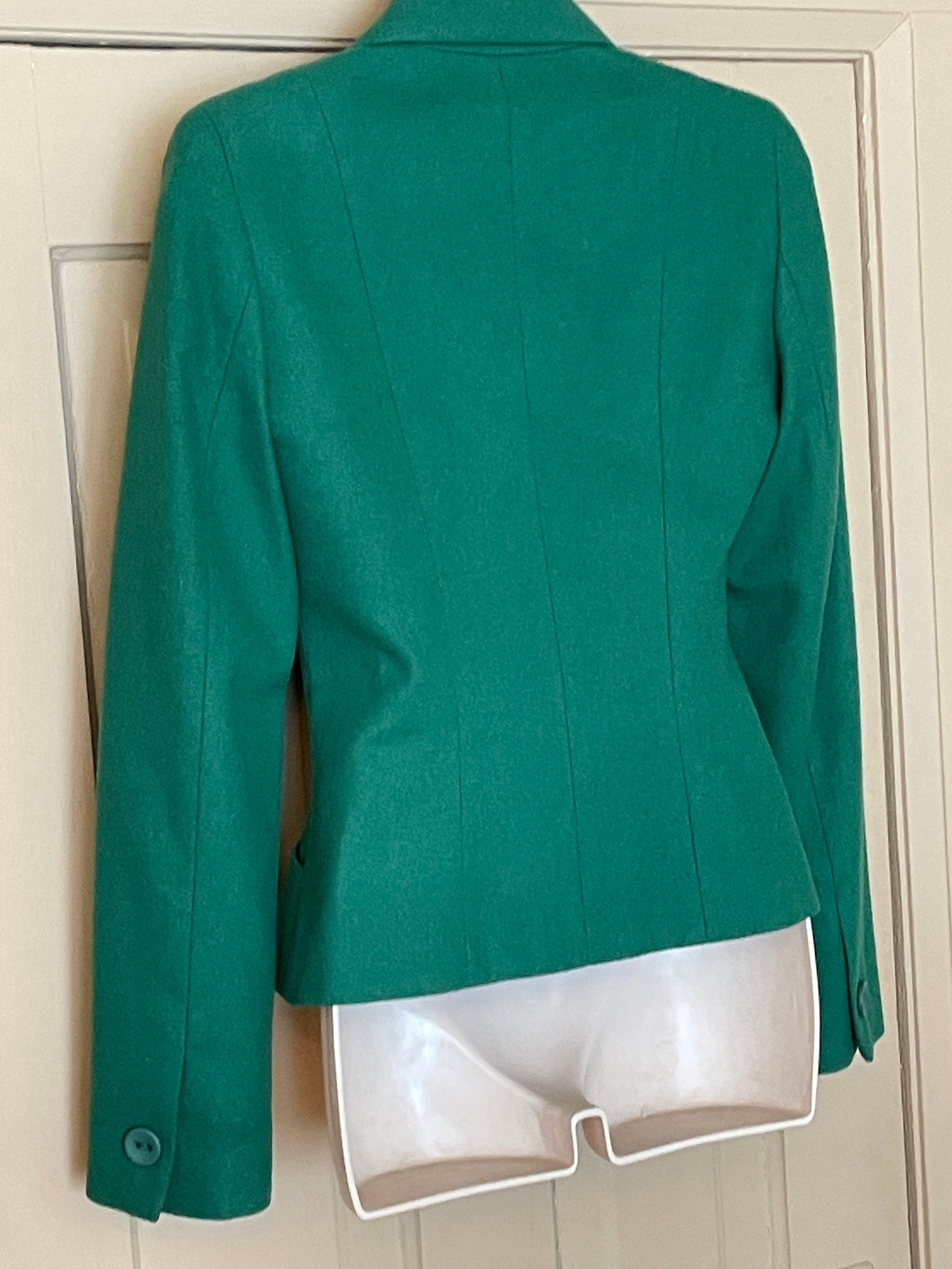 Vintage Emerald Green Blazer / Green Jacket Fitted Jacket - Etsy