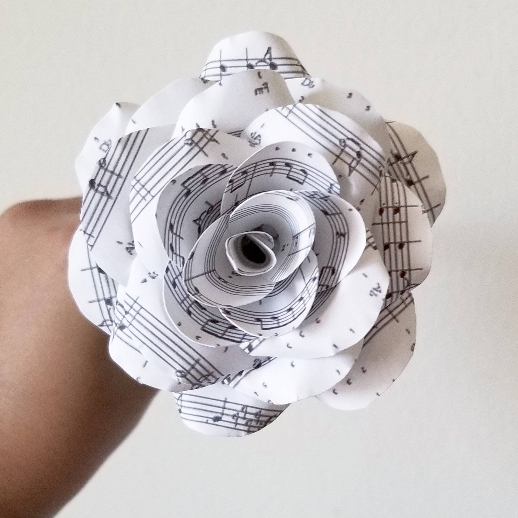 Music Sheet Rose Sheet Music Rose First Anniversary Gift | Etsy