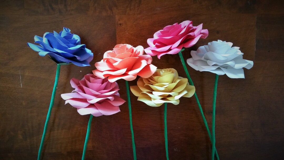 Handmade Paper Roses: Ideal for Wedding & Home Decor - Etsy