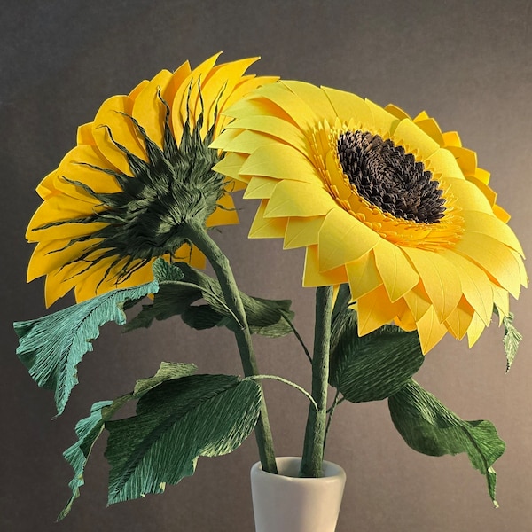 Paper Sunflowers - Etsy