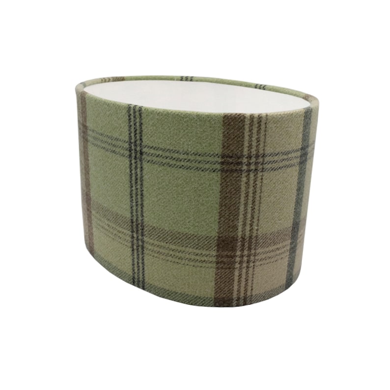 Balmoral Sage Green Tartan Check Oval Lampshade Lightshade - Etsy