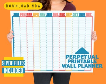 Large Perpetual Wall Calendar - Etsy