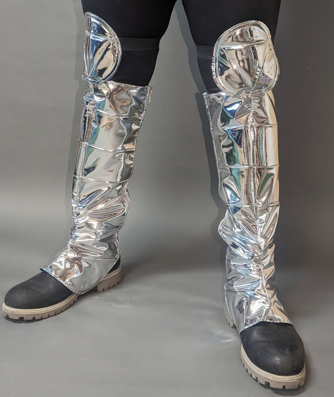 Silver Cajun Spats/ Boot Covers Gambit Resemblance - Etsy