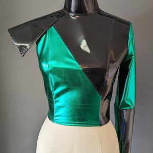 Green and Black Futuristic Character Inspired Top With Great Stretch - Etsy