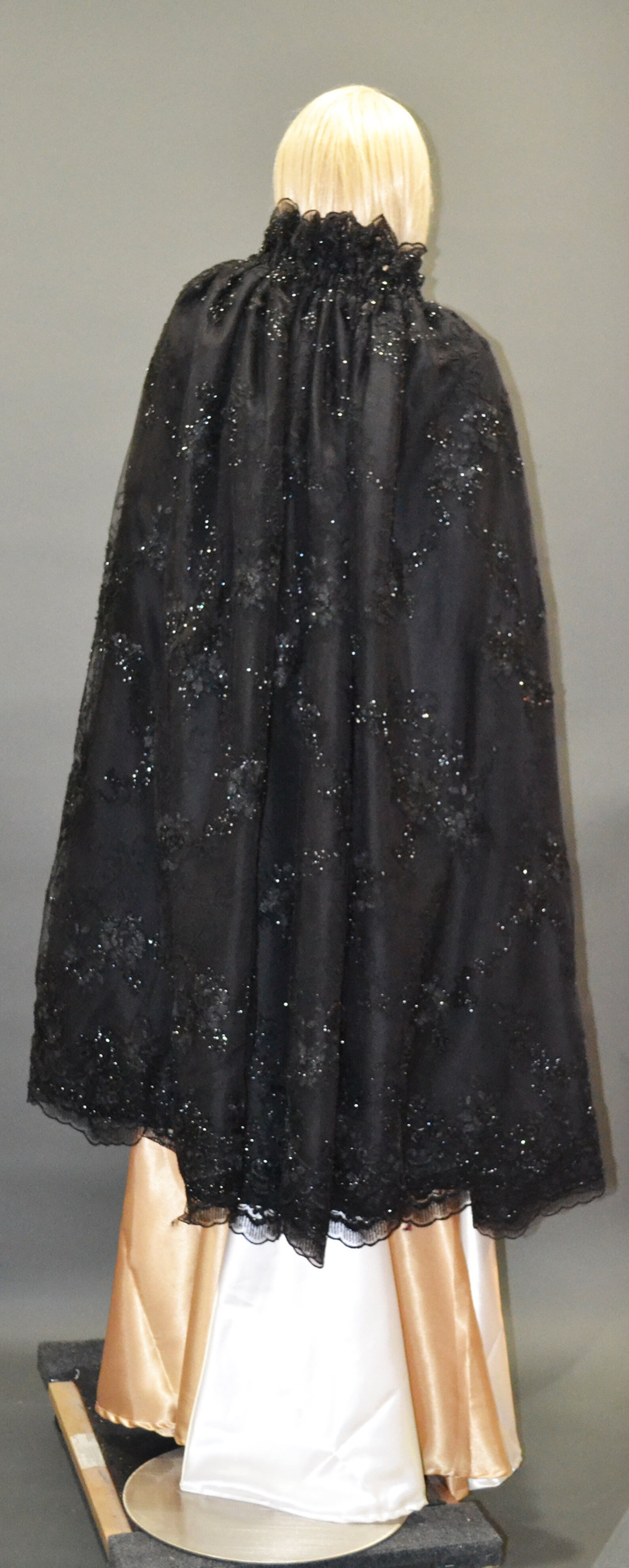 Black Mid Length Fantasy Cloak sorceress / FTC Version of - Etsy