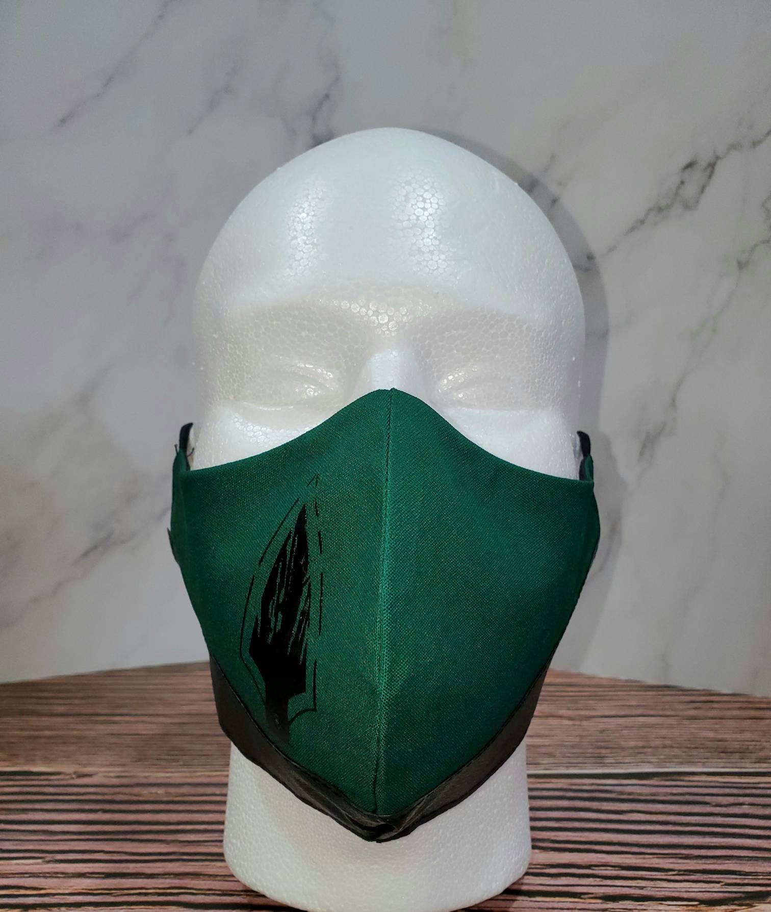 Arrow Inspired Themed Face Mask. Green & Black - Etsy