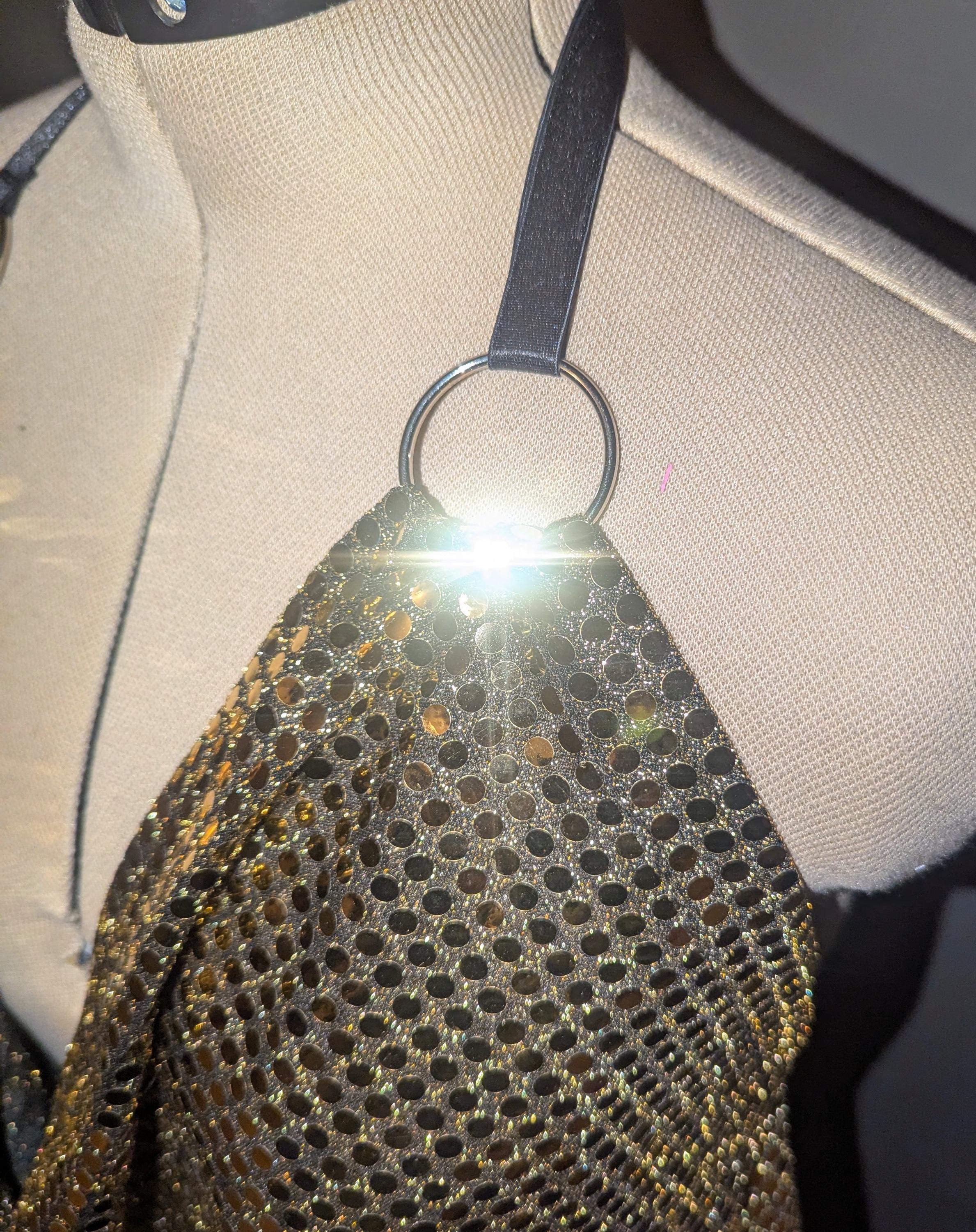 Gold Disco Halter Top With Front Cowl Neck Line - Etsy