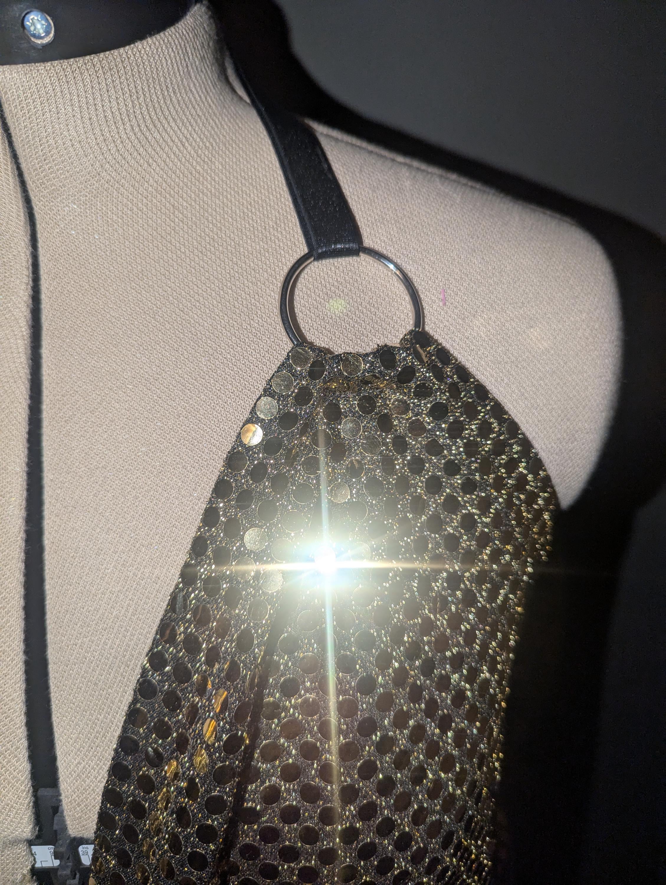 Gold Disco Halter Top With Front Cowl Neck Line - Etsy