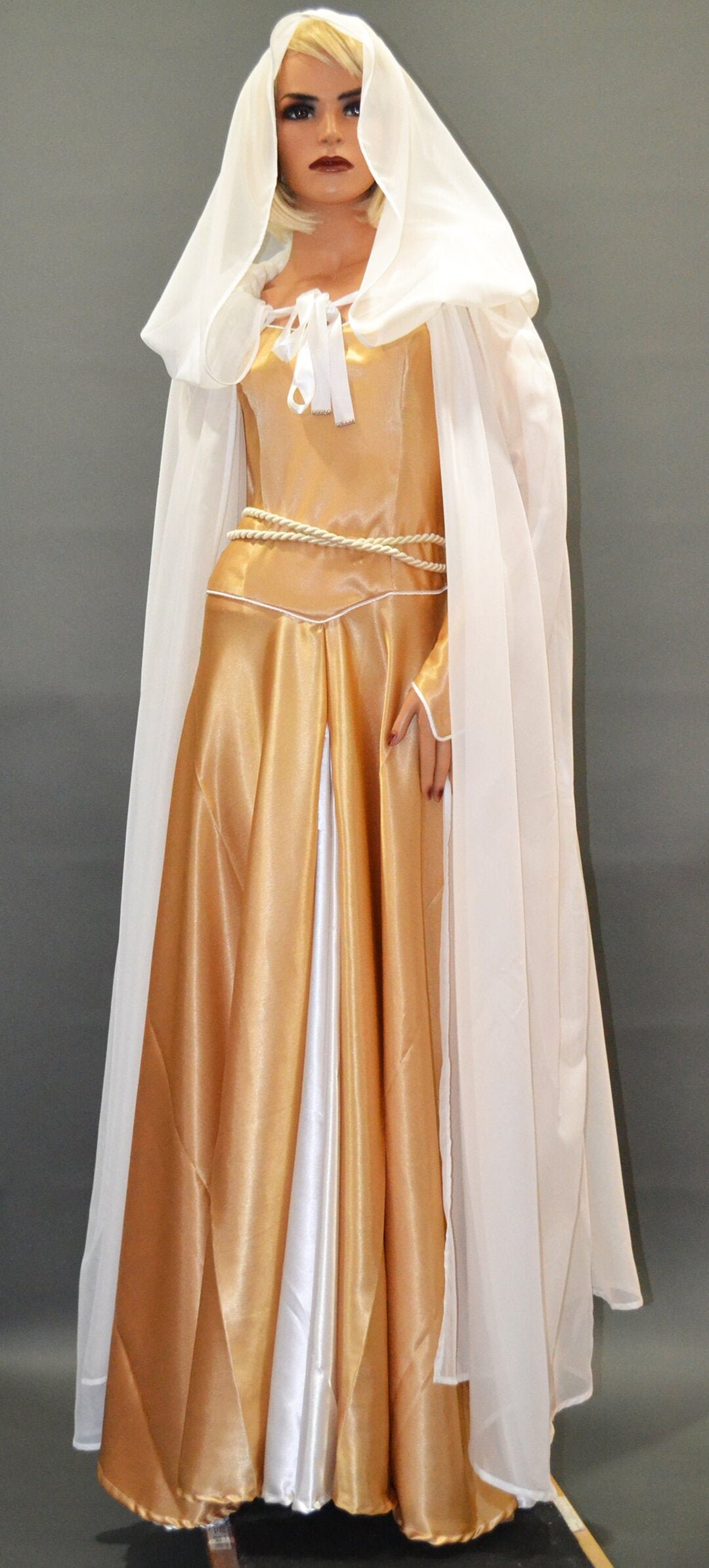 Sheer White Hooded Cloak With Satin Ribbon Draw String Tie - Etsy