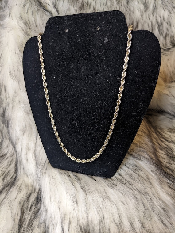 Vintage necklace chain twist - Gem