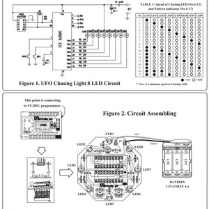 UFO Chasing Light 8 LED 12 Speed Level / 17 Patterns Assembled Kit ...