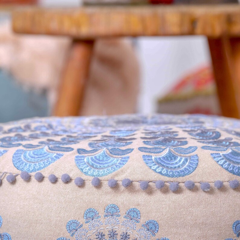 Bohemian Pouf Ottoman Cover Room Décor Pouffe for Meditation - Etsy