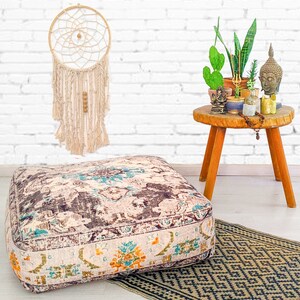 Bohemian Yoga Décor Floor Cushion Cover - 24x8 Inches - Square ...