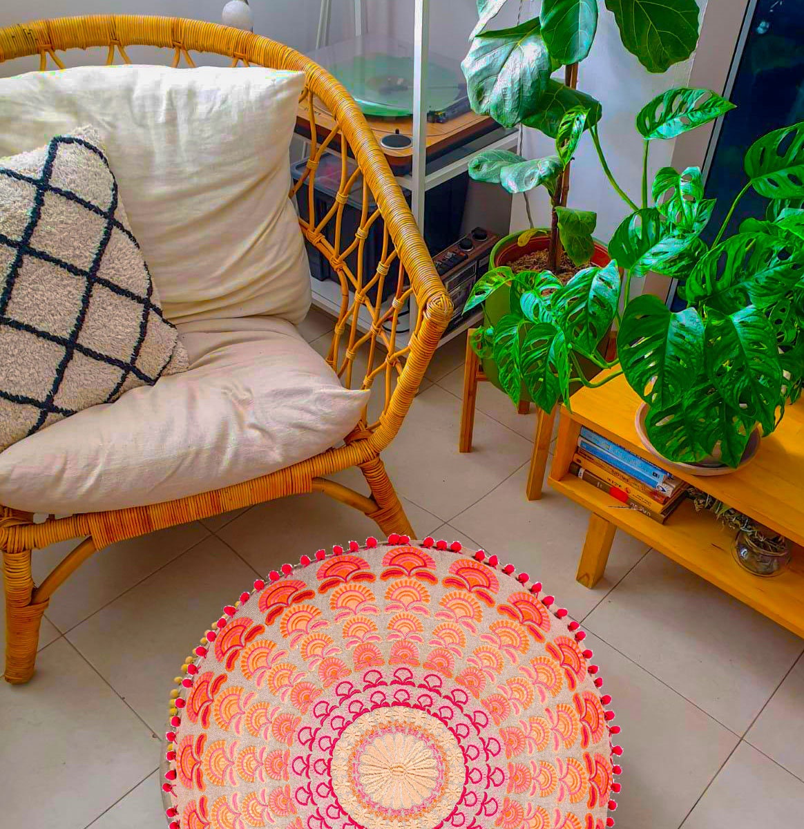 Bohemian Pouf Ottoman Cover 24x8 Inches Luxury Artisan - Etsy