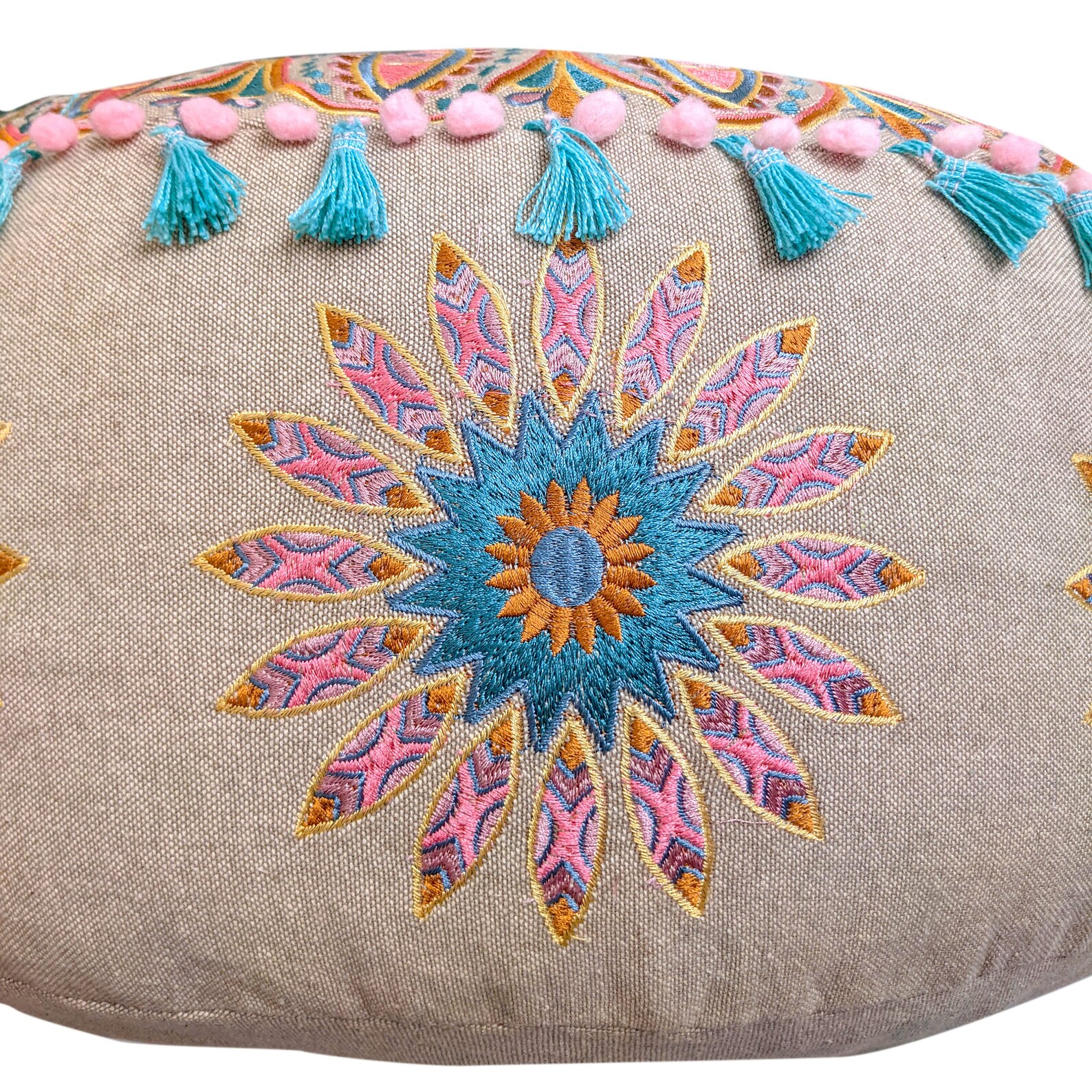 Bohemian Pouf Ottoman Cover Large Room Décor Pouffe for - Etsy