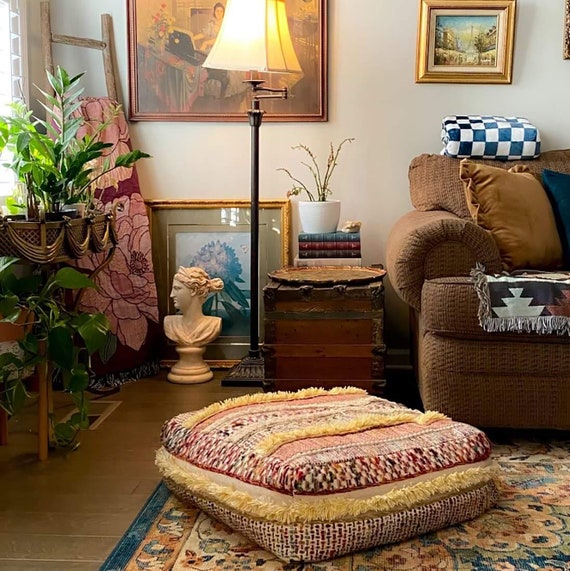 Large boho ottoman store